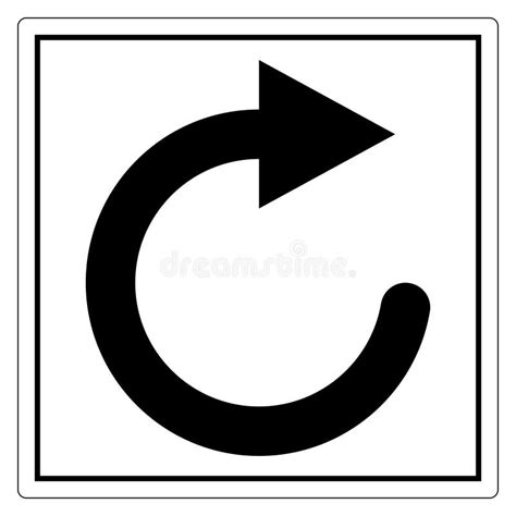 Circular Arrow Symbol Representing Refresh Or Reload Action In User Interface Design Stock
