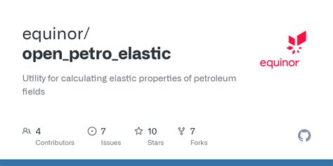 GitHub Equinor Open Petro Elastic Utility For Calculating Elastic Properties Of Petroleum Fields
