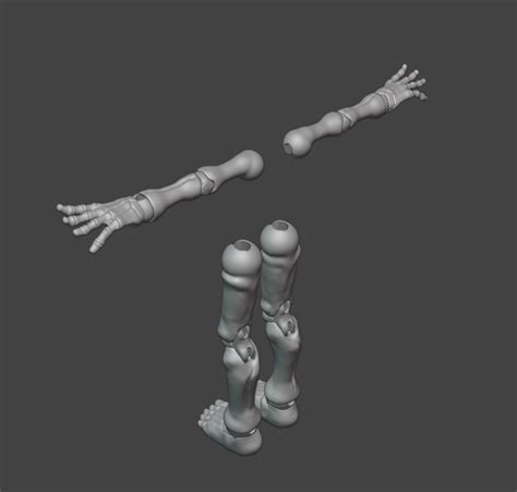💀 Kabbit Addon Mr Bones Skeleton Limbs・ 3d File For 3d Printing・cults