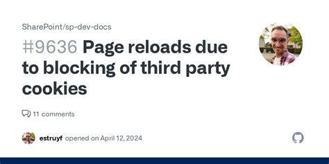 Page Reloads Due To Blocking Of Third Party Cookies · Issue 9636