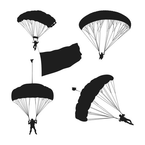 Man Doing Parachute Skydive Silhouette 51802976 Vector Art At Vecteezy