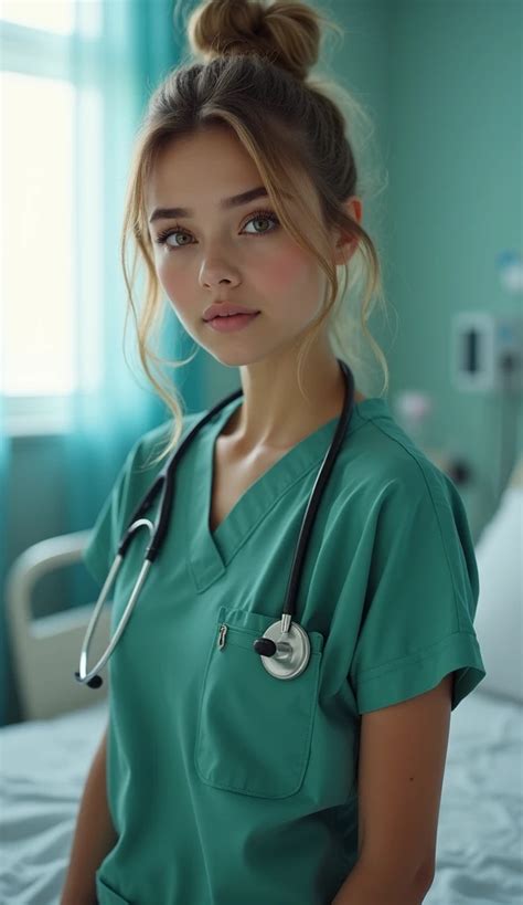 Worlds Cutest Most Attractive Very Very Young Nurse American Seaart Ai