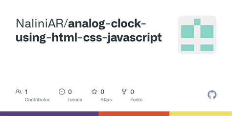 Github Naliniaranalog Clock Using Html Css Javascript