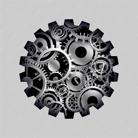 3d фон концепции зубчатого колеса и шестерни Бесплатный вектор