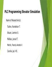 PLC Programming Elevator Simulation Pptx PLC Programming Elevator