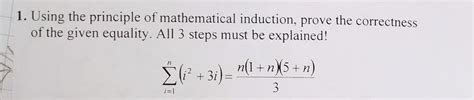 Solved Using The Principle Of Mathematical Induction Prove
