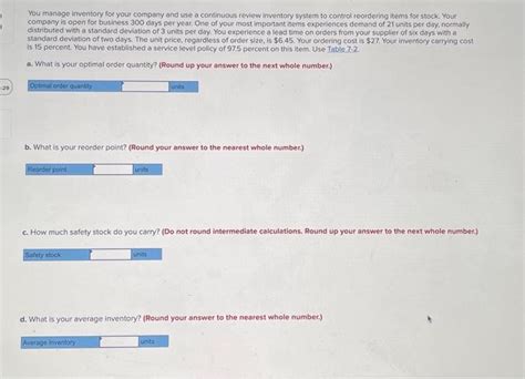 solved you manage inventory for your company and use a