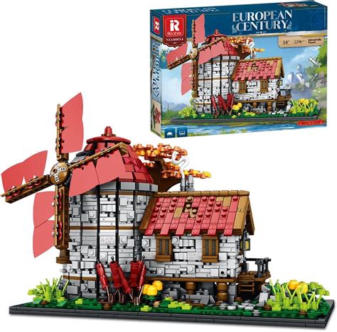 Misini 66014 Technik Medieval Windmill Building Block Set Moc Modular Buildings