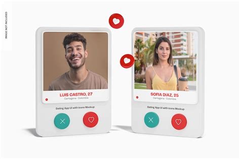 Premium Psd Dating Apps Ui With Icons Mockup