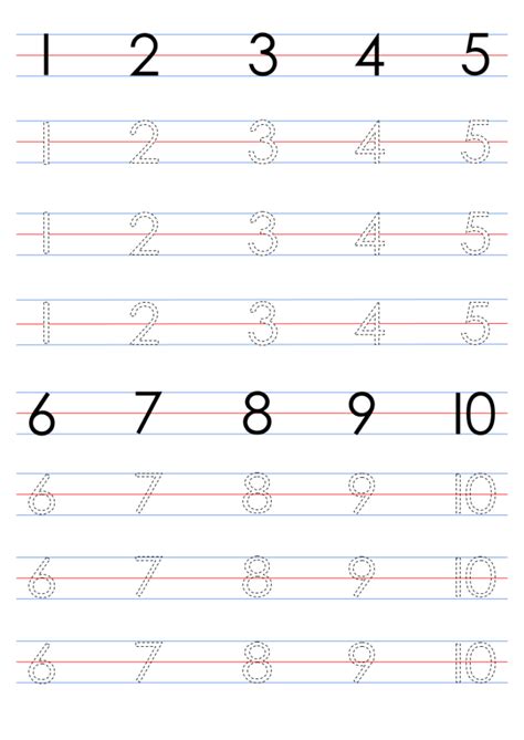 Writing Numbers Worksheets Printable Worksheets