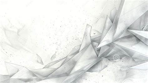 Abstract Monochromatic Design With Sharp Geometric Shapes And Soft Gradients Stock Illustration