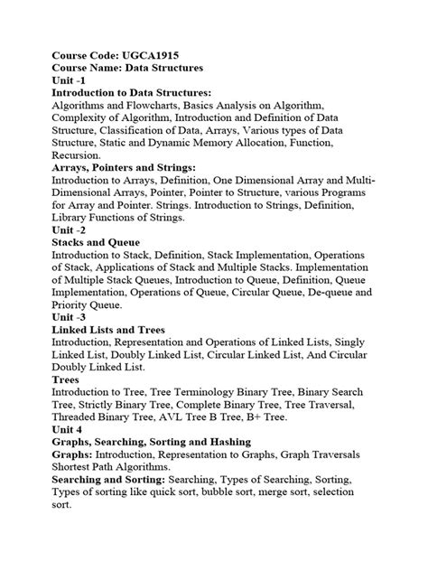 Data Structure Notes Ugca 1915 Pdf Time Complexity Data Type