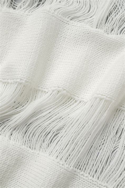 Wholesale White Sexy Solid Tassel Hollowed Out Patchwork Draw String