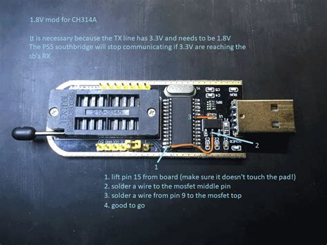 Ps5 Uart Usb Serial Reader Ch314a 18v Mod Ps5 Tronicsfix