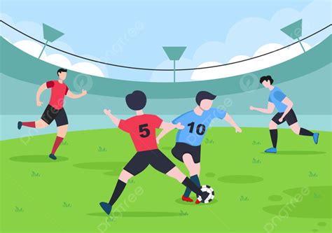 لعب كرة القدم مع الأولاد يلعبون كرة القدم ، يرتدون الزي الرياضي بحركات مختلفة مثل الركل الخلفية