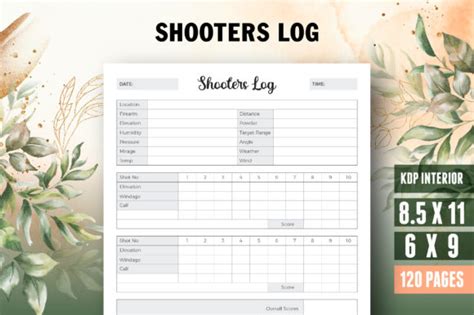 Shooting Log Book Shooters Log Book Graphic By Vector Cafe · Creative Fabrica