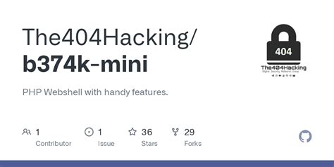 github the404hacking b374k mini php webshell with handy features