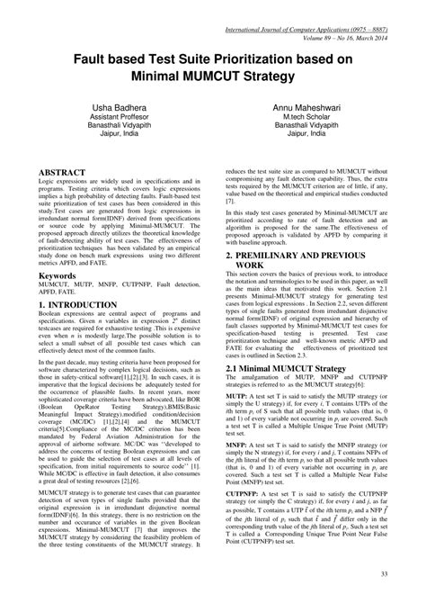 Pdf Fault Based Test Suite Prioritization Based On Minimal Mumcut