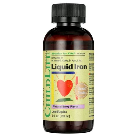 Liquid Iron, Natural Berry, 4 fl oz (118 ml), ChildLife - Walmart.com