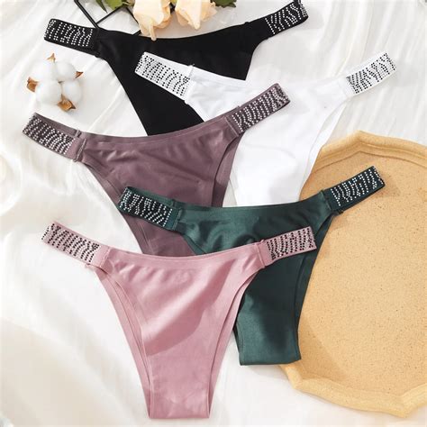 3pcs Women S Sexy Low Rise Underwear Seamless Solid Lingerie Underwear