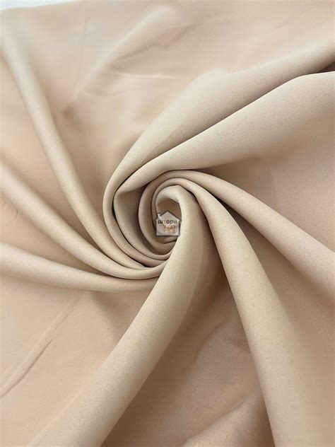 Тканина для штор Блекаут Flat матова однотонна колір світло бежевий №3 шторна тканина на