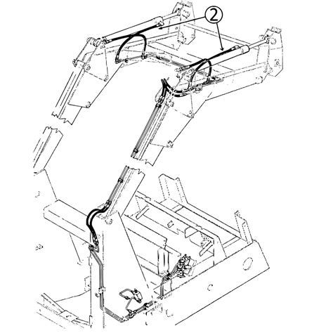 Case 1845 And 1845b Loader Bucket Rod End Hydraulic Hose Hw Part Store