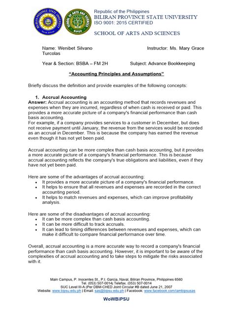 Advance Bookkeeping Assignment Pdf Going Concern Financial Statement Advance Bookkeeping Assignment Pdf Going Concern Financial Statement