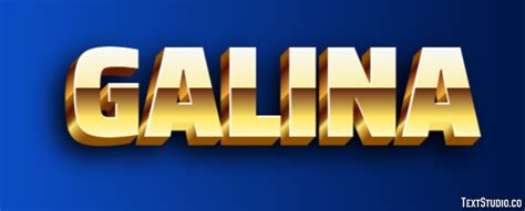 Galina Текстовый эффект и дизайн логотипа Имя