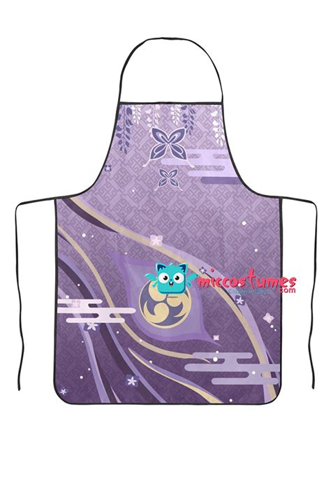 Raiden Shogun Derivative Apron Genshin Impact Adjustable Bib Apron