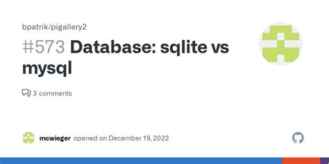 Database Sqlite Vs Mysql · Issue 573 · Bpatrikpigallery2 · Github