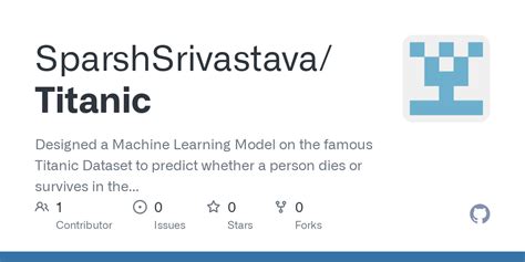 Github Sparshsrivastavatitanic Designed A Machine Learning Model On