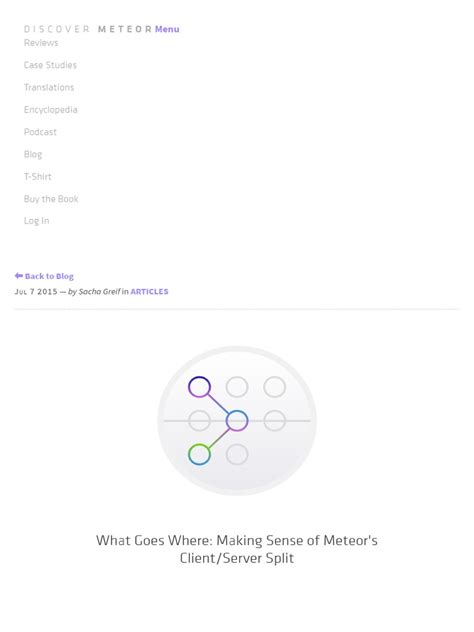 Pdf What Goes Where Making Sense Of Meteors Clientserver Split