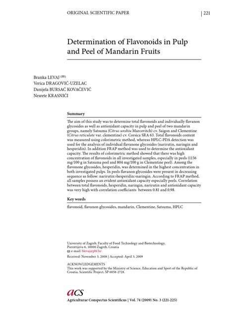 Determination Of Flavonoids In Pulp Pdf