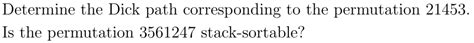 Solved Determine The Dick Path Corresponding To The