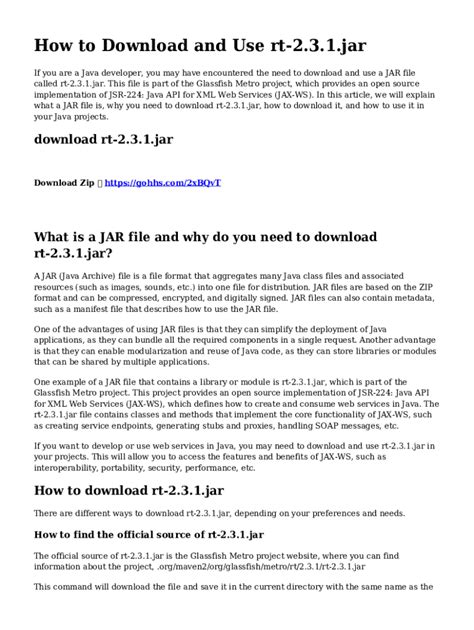 Fillable Online Why Dont My Jar Files Work Anymore How Fax Email Print Pdffiller