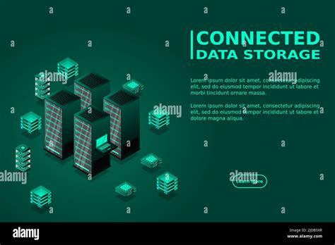 Mainframe Powered Server High Technology Concept Data Center Cloud