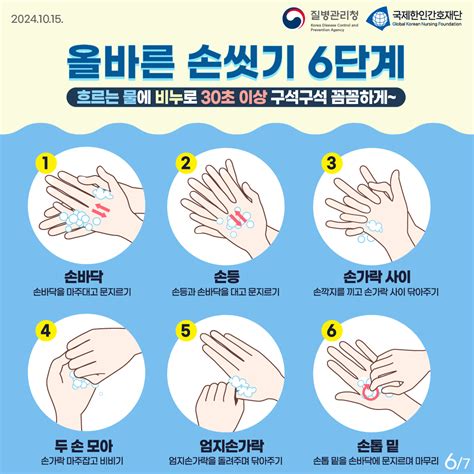손씻기의 중요성 올바른 손씻기 6단계 방법