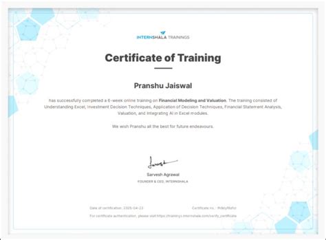 Learn Financial Modeling And Valuation With Internshala Trainings