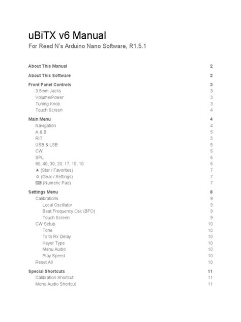 Ubitx V6 Manual R1 5 1 Pdf Radio Telecommunications Engineering