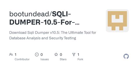 Github Bootundeadsqli Dumper 105 For Windows Download Sqli Dumper V105 The Ultimate Tool