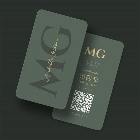Modern Monogram Dark Green Qr Code Social Media Business Card Zazzle Biglietti Da Visita
