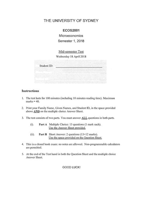 Midterm Exam 17 April 2018 Questions And Answers Babe ID Instructions THE UNIVERSITY OF