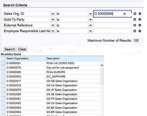 Solved Web UI Search Help With Search Criteria SAP Community