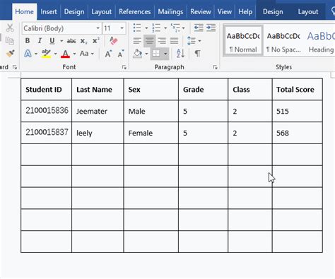 How To Align Text In A Table Row In Word Design Talk