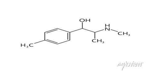 Mephedrone Drug Molecule Formula And Chemical Structure Vector Wall Mural • Murals