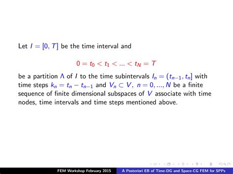 A Posteriori Error Analysis Presentation Pdf