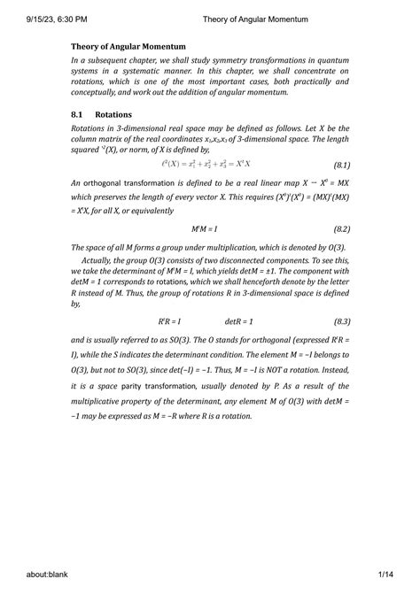 SOLUTION Theory Of Angular Momentum Studypool