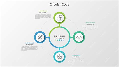 연결 순환 비즈니스 다이어그램 프리미엄 벡터