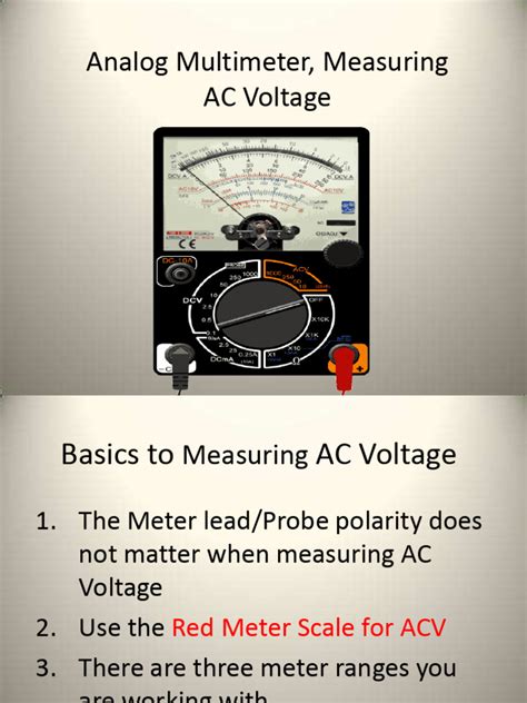 Analog Multimeter Measuring Ac Voltage Pdf