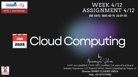 Cloud Computing Quiz Week 4 Assignment 4 Answers Nptel Swayam January April 2025 Youtube